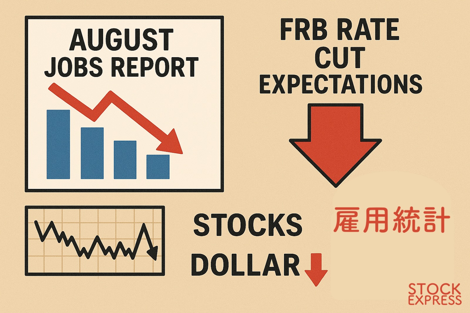 米8月雇用統計、市場予想を大幅に下回り、FRB利下げ観測強まる！そして円高へ | STOCK EXPRESS