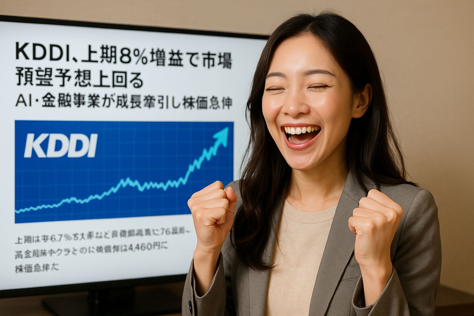 KDDI、上期8％増益で市場予想を上回る AI・金融事業が成長を牽引し株価急伸 | STOCK EXPRESS